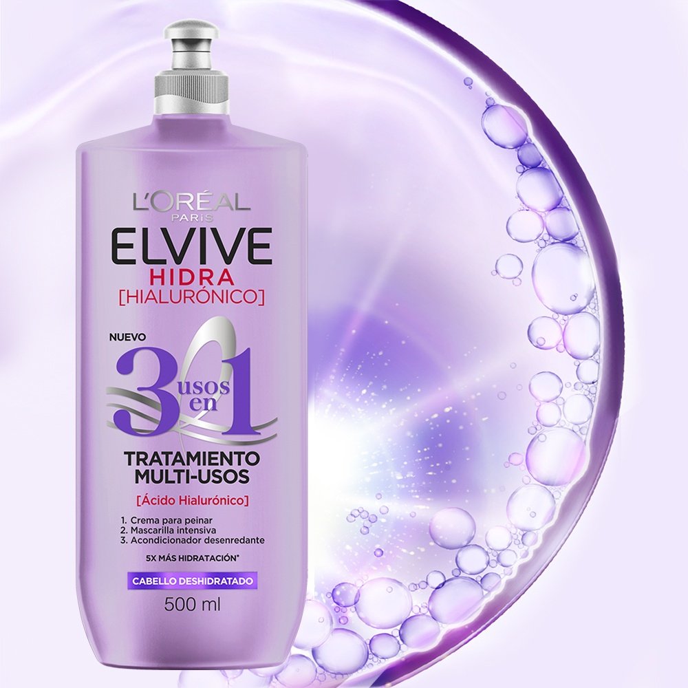 Gama de productos Elvive Hidra Hialuronico Cuidado del cabello Tratamiento 3 en 1 | L'Oréal Paris
