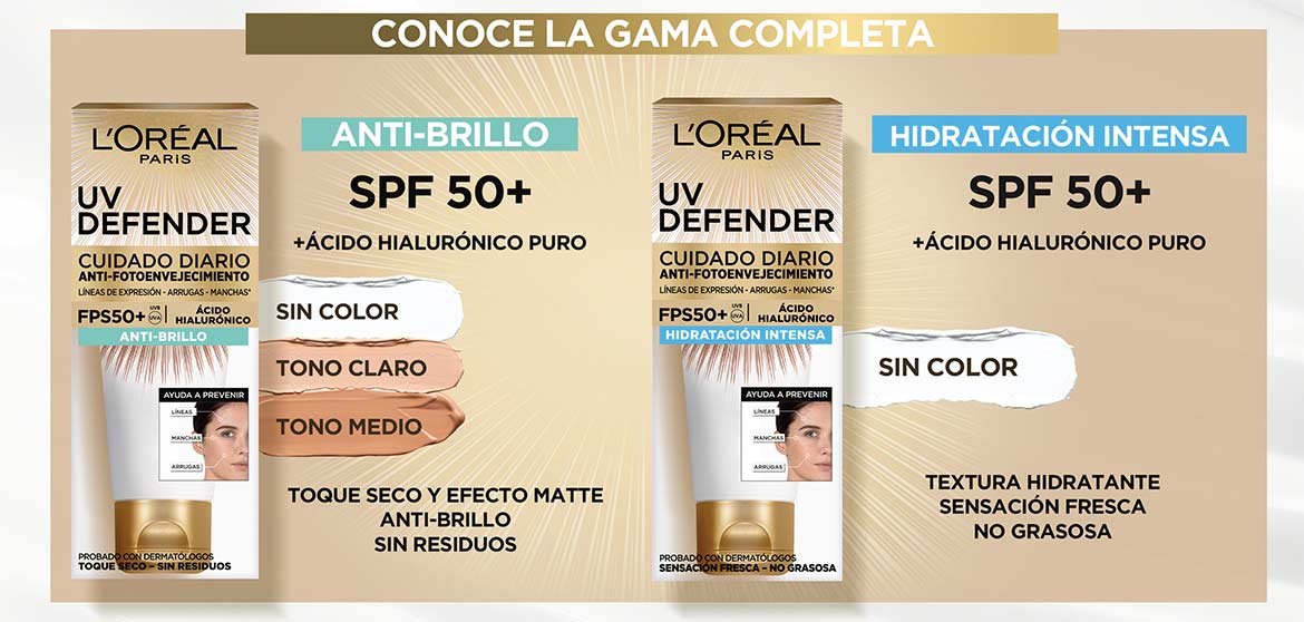 Crema Hidratante con FPS 50+ UV Defender L’Oreal Paris
