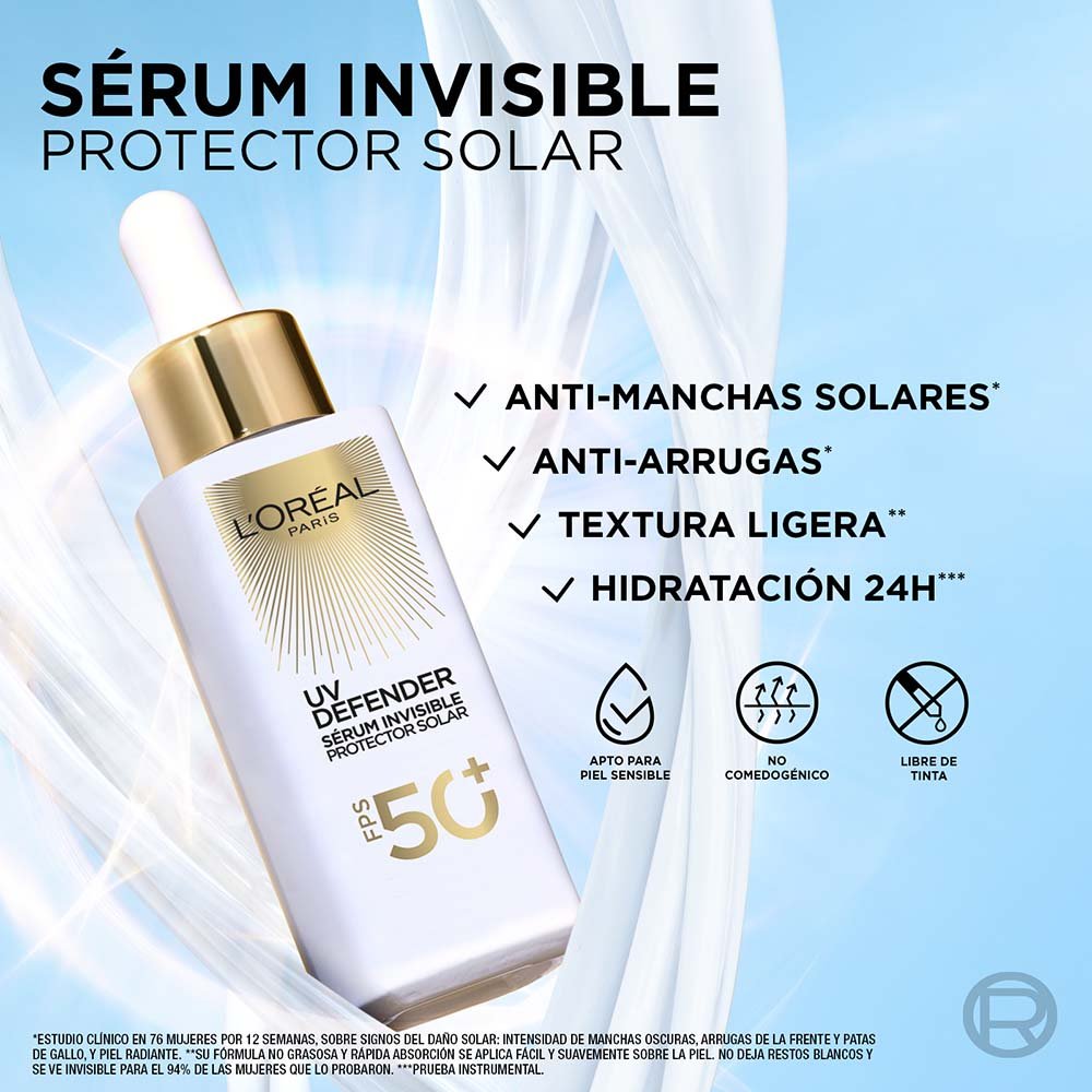L'Oréal Paris Serúm Invisible Protector solar con FPS 50+