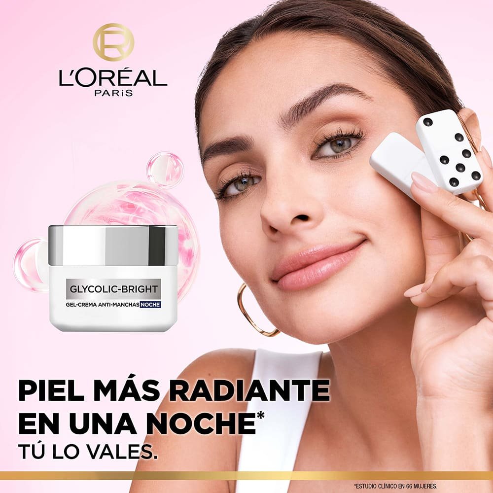 Nueva Glycolic-bright Gel-crema noche Anti-manchas textura ligera