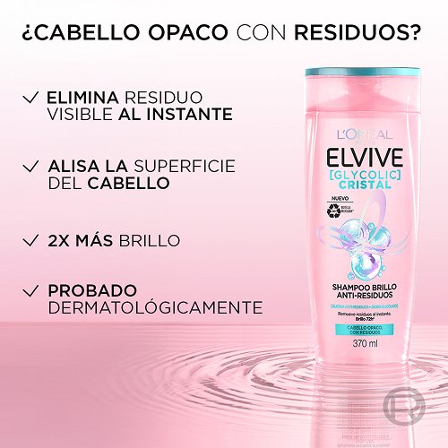 Nuevo Shampoo Elvive Glycolic Cristal de L'Oréal Paris México