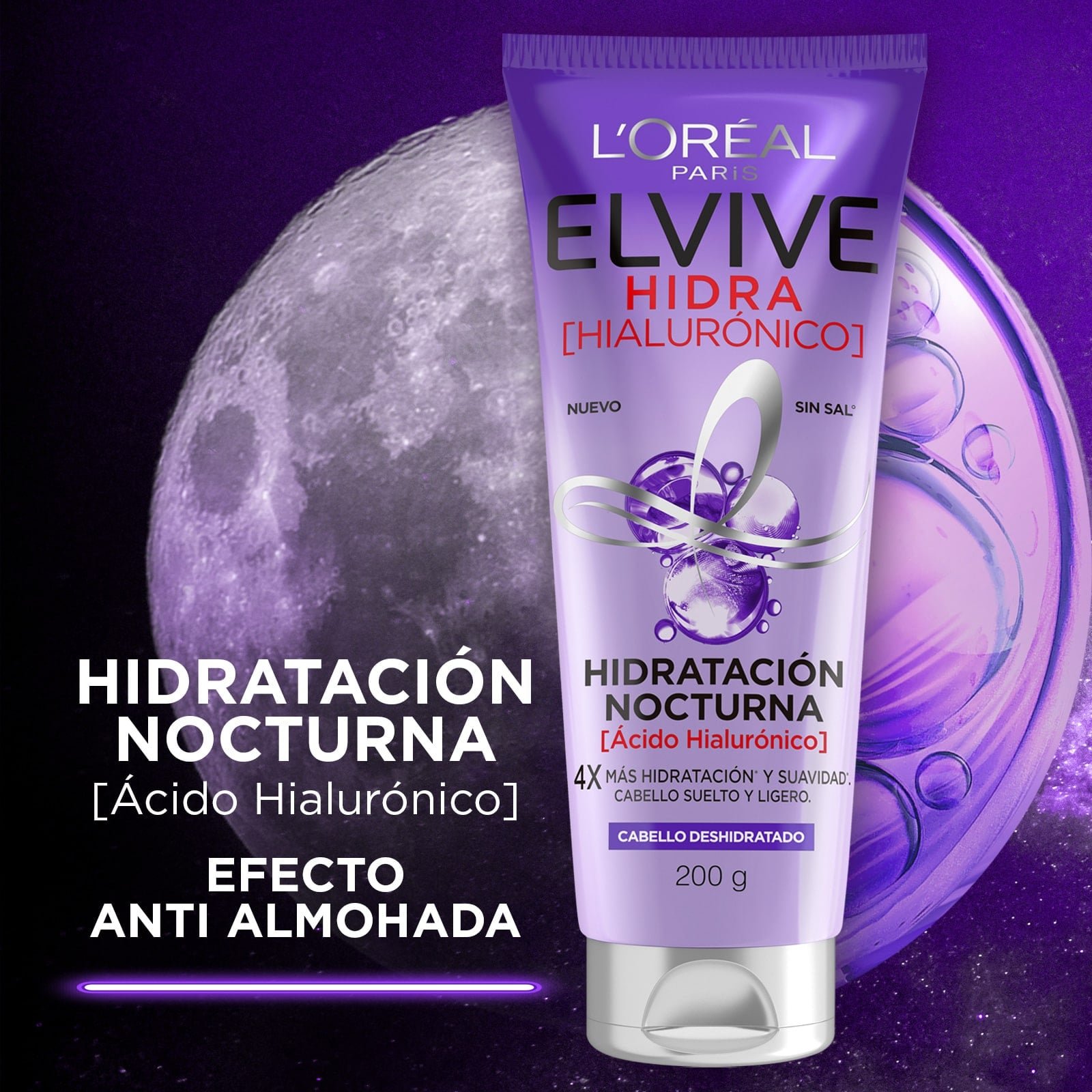 Hidra Hialurónico Hidratación Nocturna de Elvive | L'Oréal Paris