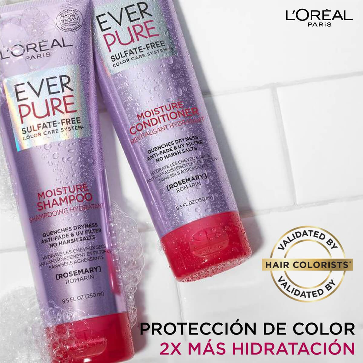 Shampoo para cabello ever pure moisutre | L'Oréal Paris