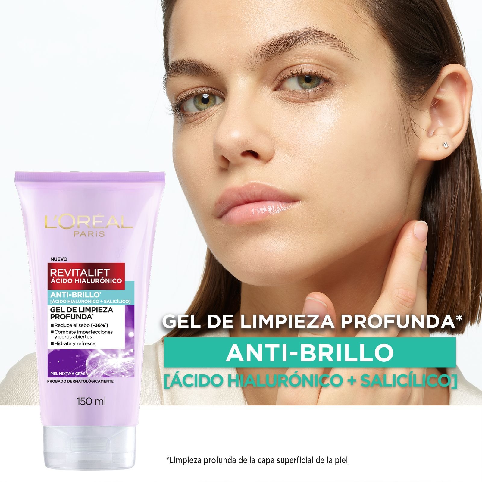 Nuevo Gel de Limpieza Profunda Anti-brillo | L'Oréal Paris
