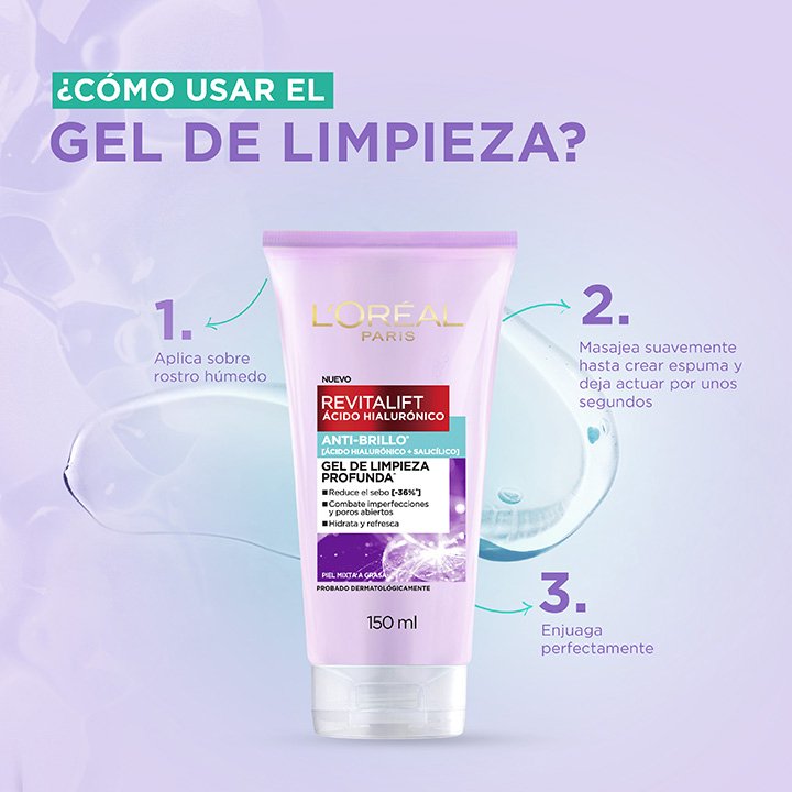 Nuevo Gel de Limpieza Profunda Anti-brillo | L'Oréal Paris