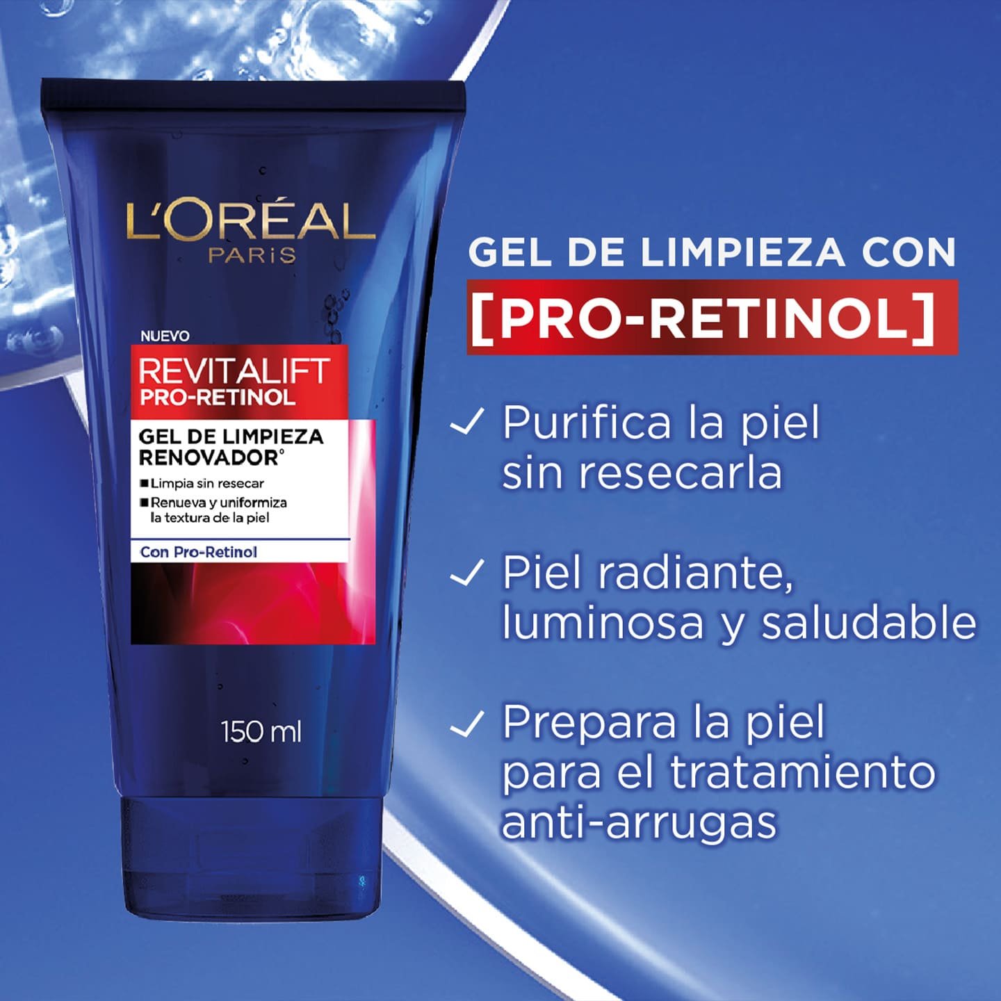 Revitalift gel de limpieza renovador pro-retinol | L'Oréal Paris