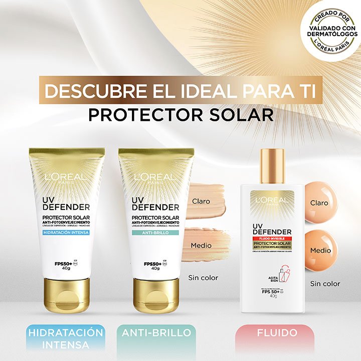 UV Defender Cuidado Facial Anti-Fotoenvejecimiento Anti-brillo
