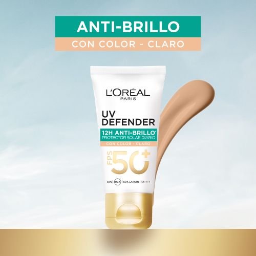UV Defender Cuidado Facial Anti-Fotoenvejecimiento Anti-brillo Tono Claro