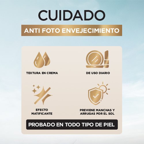 UV Defender Cuidado Facial Anti-Fotoenvejecimiento Anti-brillo Tono Medio