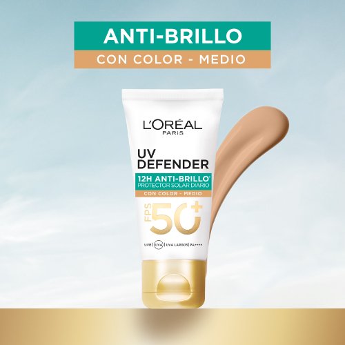 UV Defender Cuidado Facial Anti-Fotoenvejecimiento Anti-brillo Tono Medio