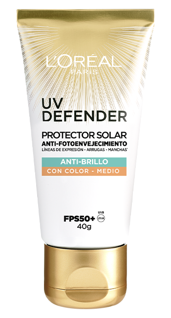 UV Defender Cuidado Facial Anti-Fotoenvejecimiento Anti-brillo Tono Medio